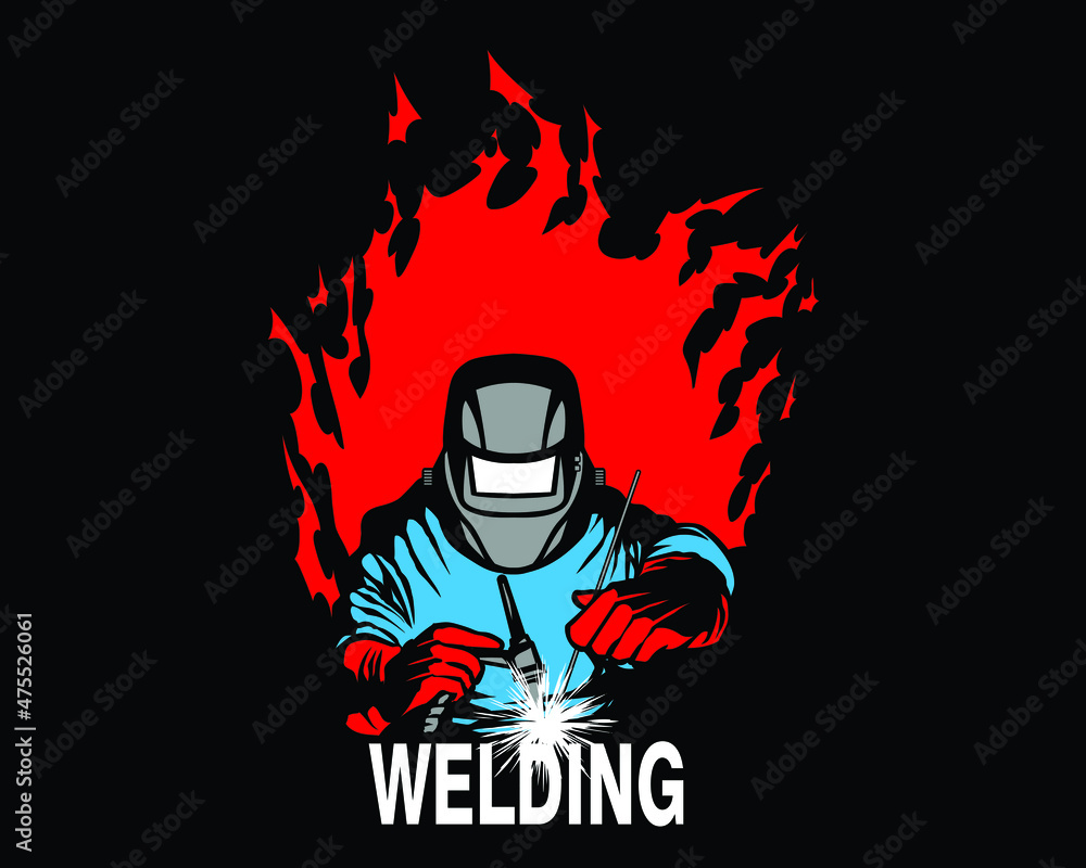 Tungsten Inert Gas welding logo Stock Vector | Adobe Stock