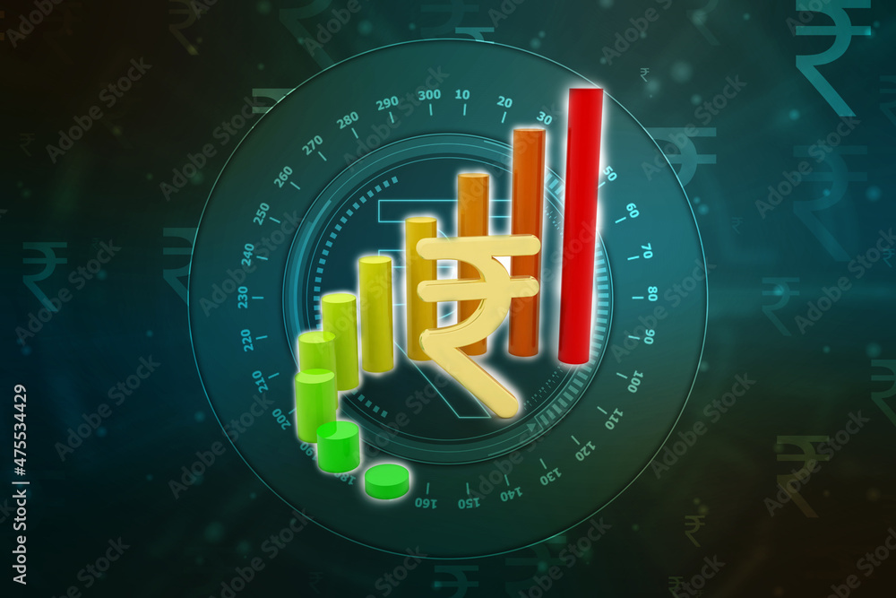 Indian rupee background, Stock market background with Indian rupee ...