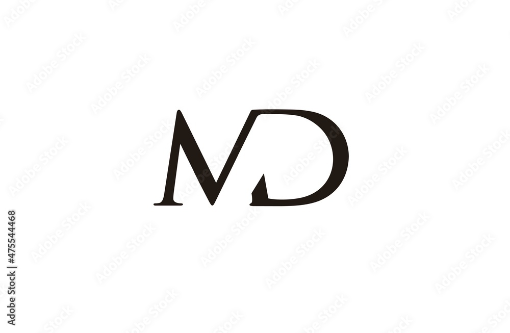 initial MD logo design vector Stock Vector | Adobe Stock