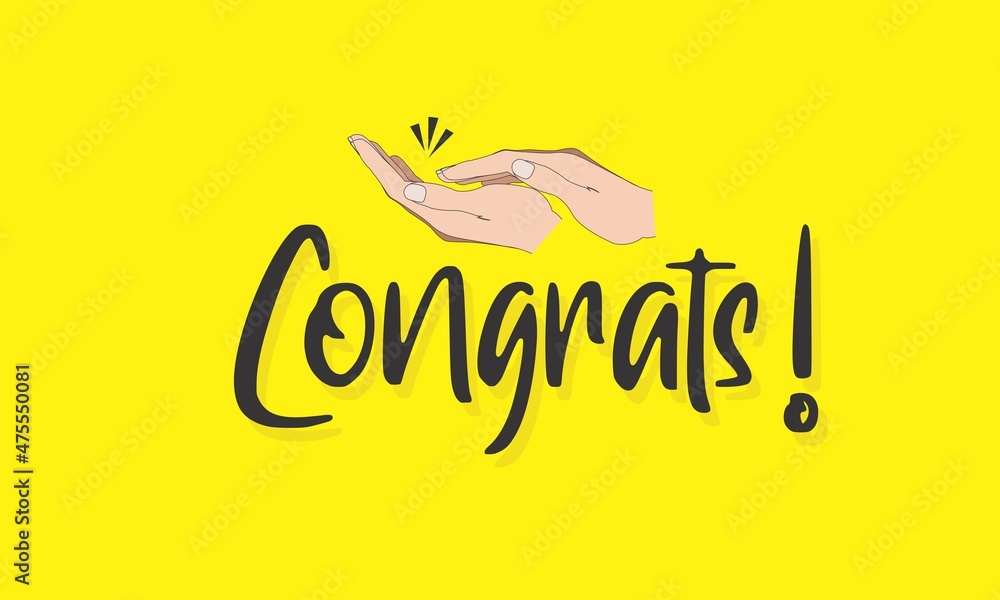 Beautiful Creative Typography of Congrats. Editable Illustration of ...