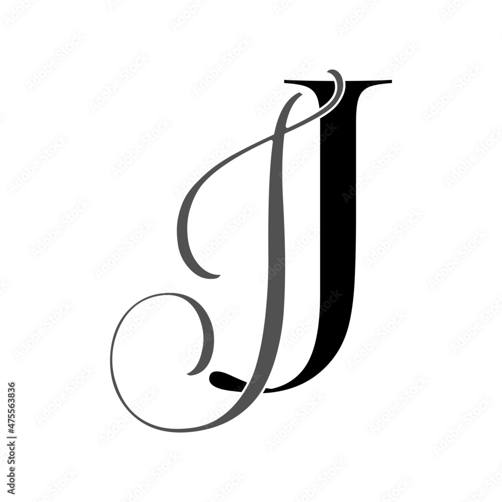 jj, jj, monogram logo. Calligraphic signature icon. Wedding Logo ...