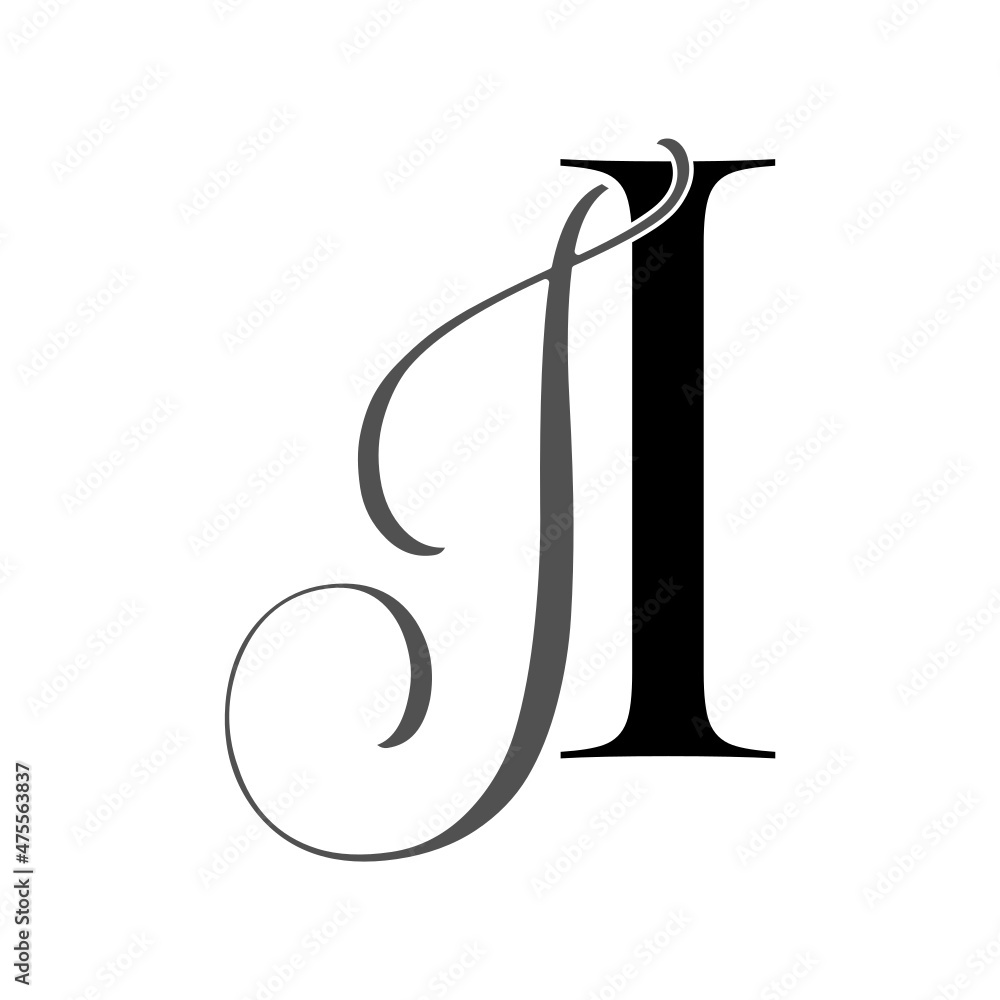 ij, ji, monogram logo. Calligraphic signature icon. Wedding Logo ... ij, ji, monogram logo. Calligraphic signature icon. Wedding Logo ...