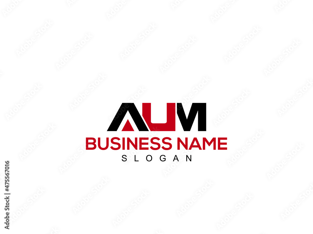 Letter AUm logo monogram emblem style with Colorful design for your ...