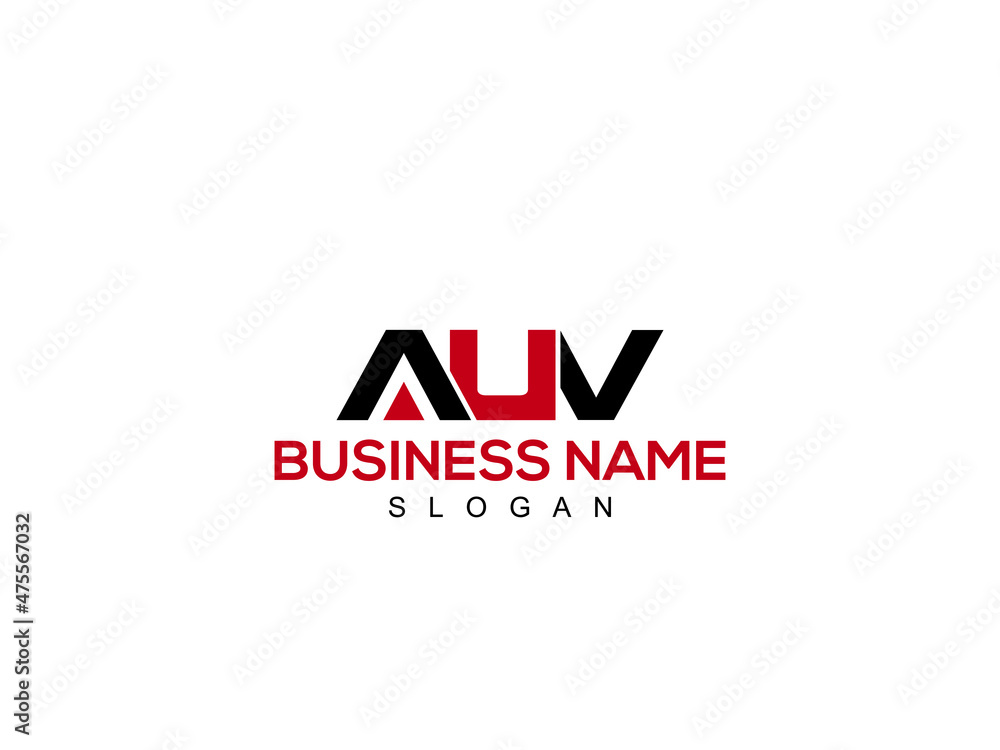 Letter AUV logo monogram emblem style with Colorful design for your ...