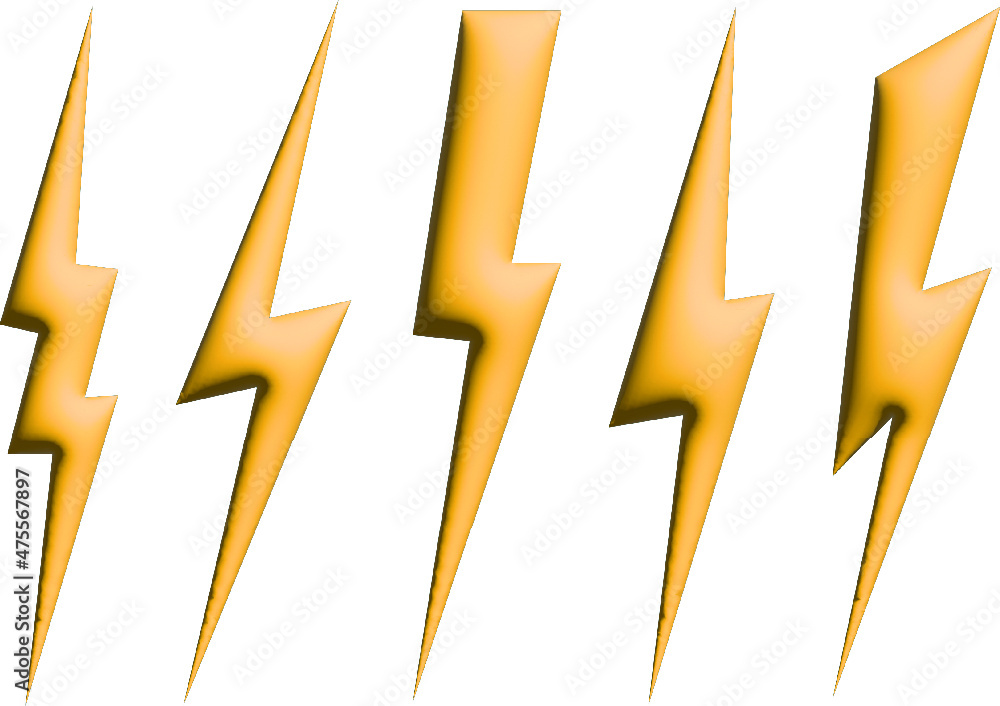 Lightning Icon, electric power element logo, Energy or thunder ...