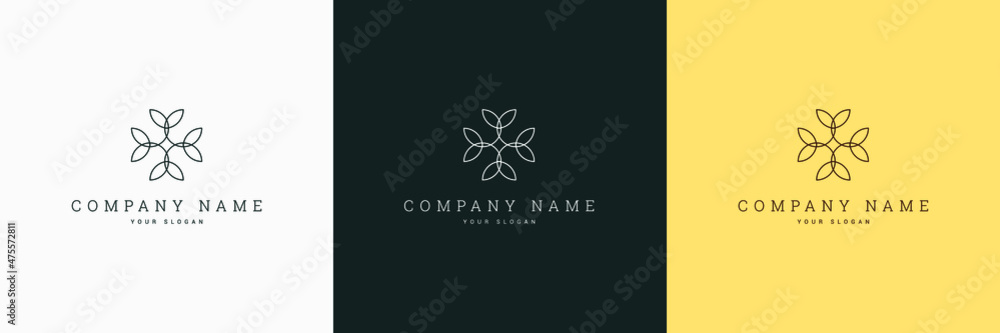 minimal elegant multipurpose vertical logo template and line art symbol ...