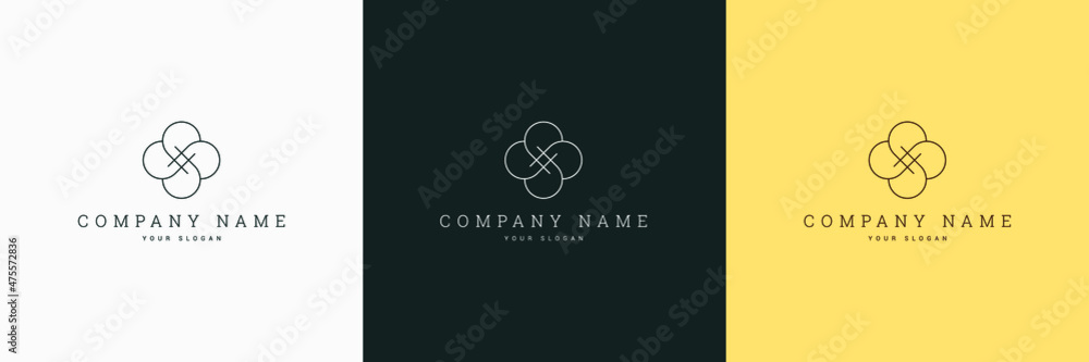minimal elegant multipurpose vertical logo template and line art symbol ...