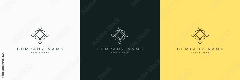 minimal elegant multipurpose vertical logo template and line art symbol ...