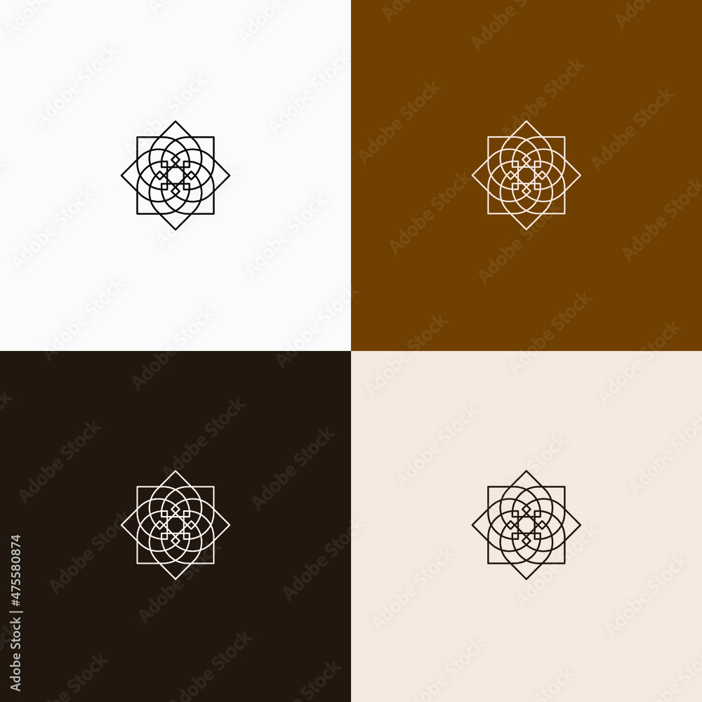 minimal elegant multipurpose line art symbol and icon for logo template ...