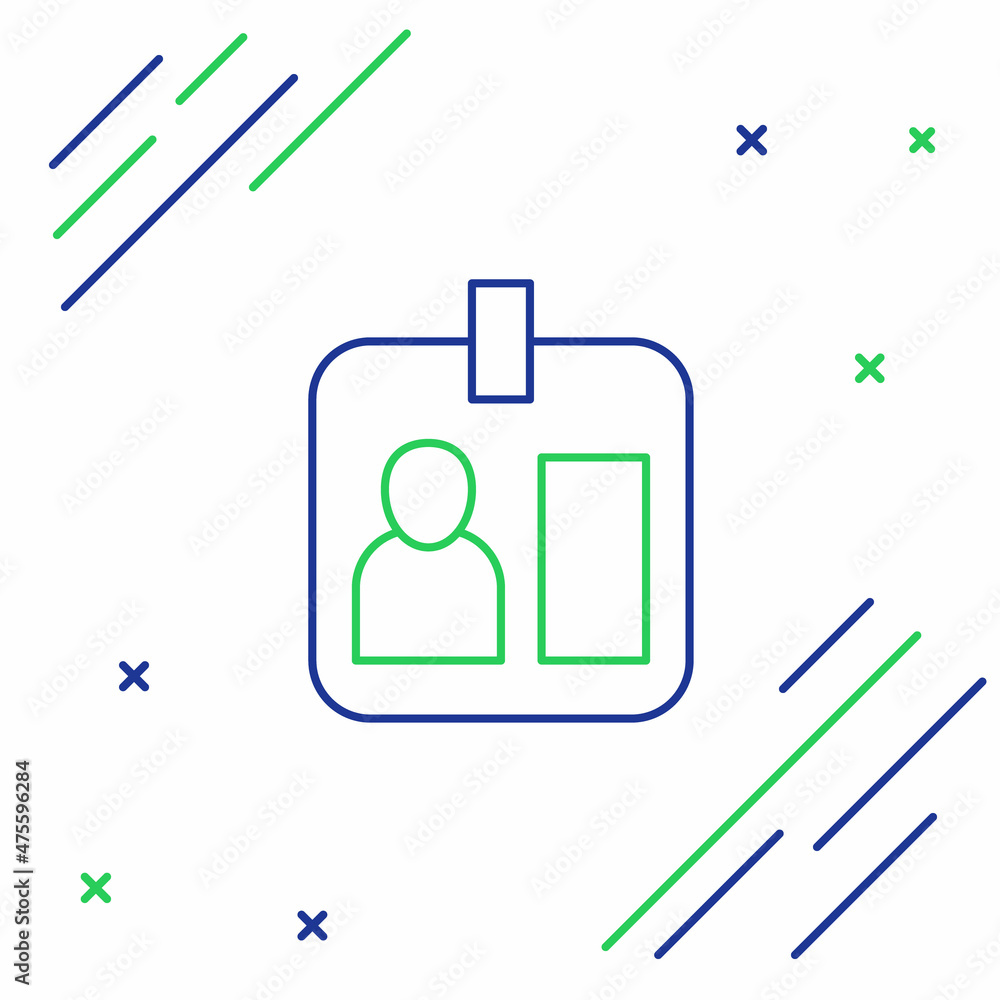 Line Press journalist vertical badge icon isolated on white background ...