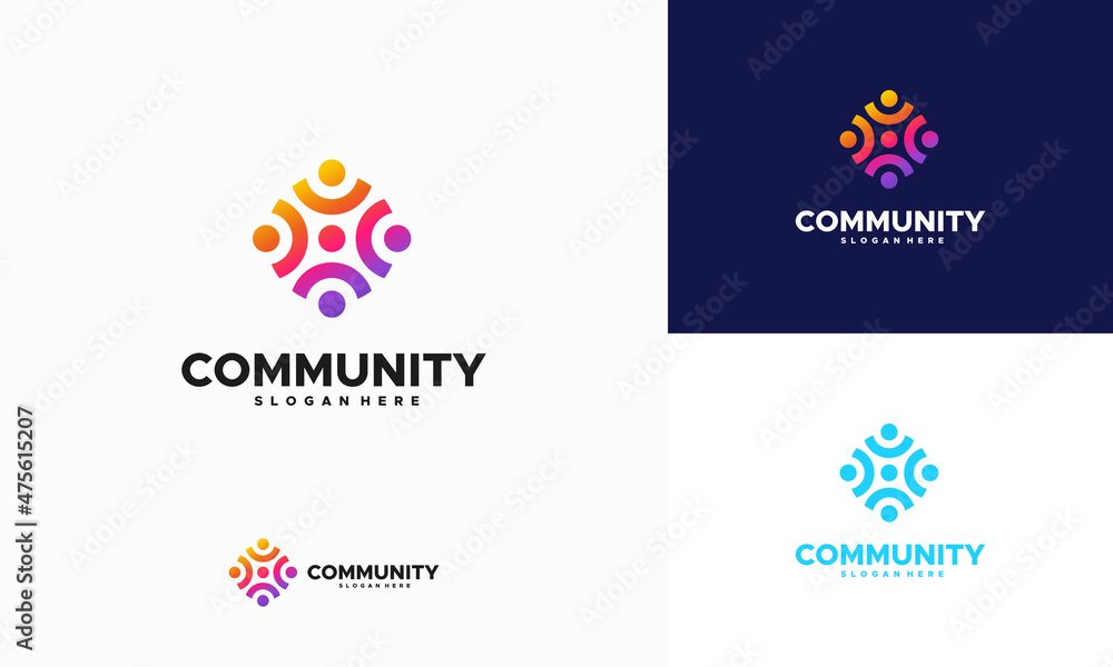 Modern Community logo designs concept vector, Group people logo ...