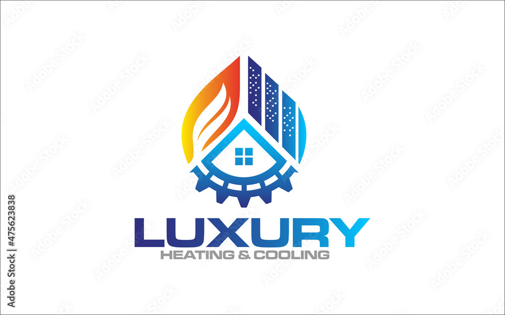 Illustration graphic vector of heating and cooling repair service Logo ...