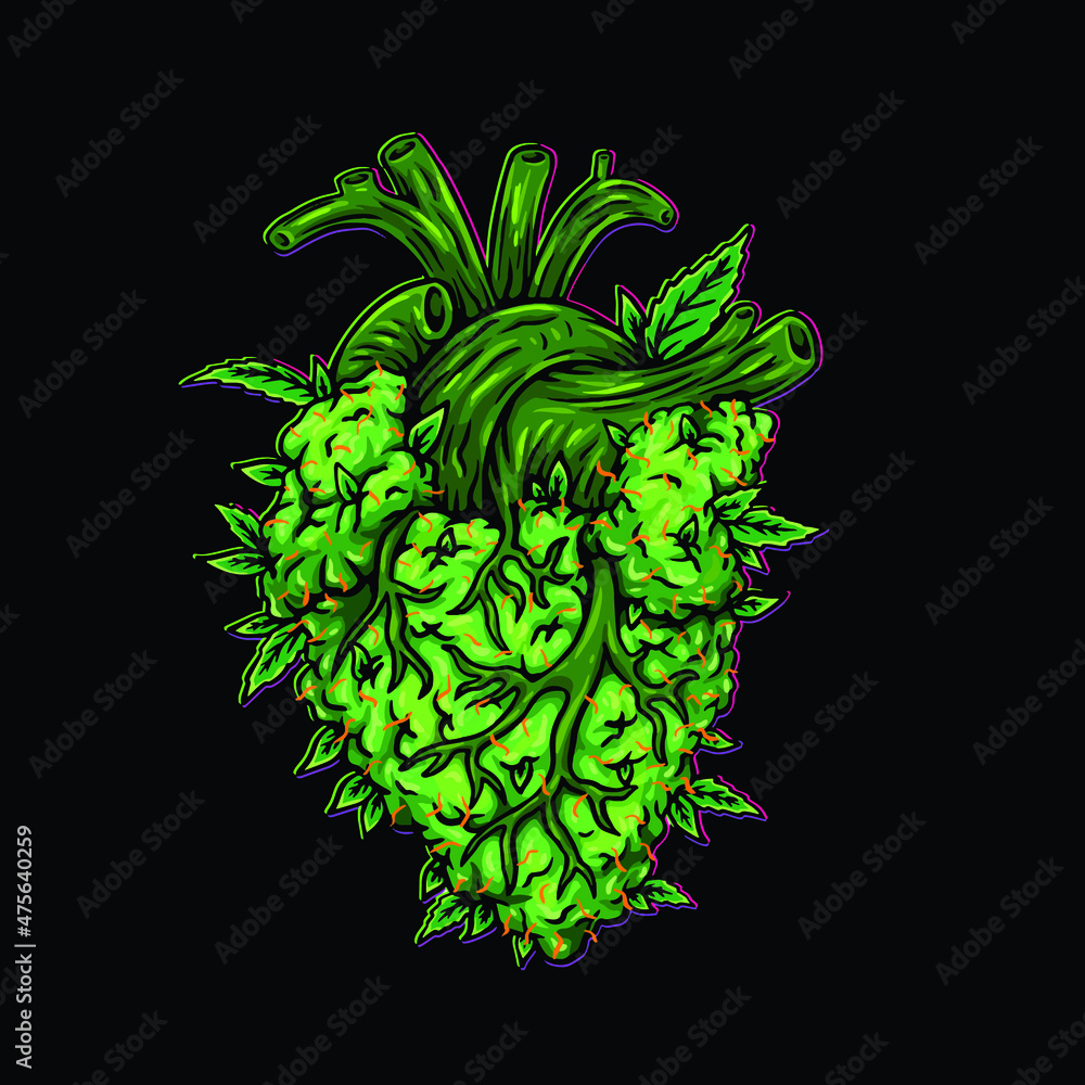 Weed Love Heart
