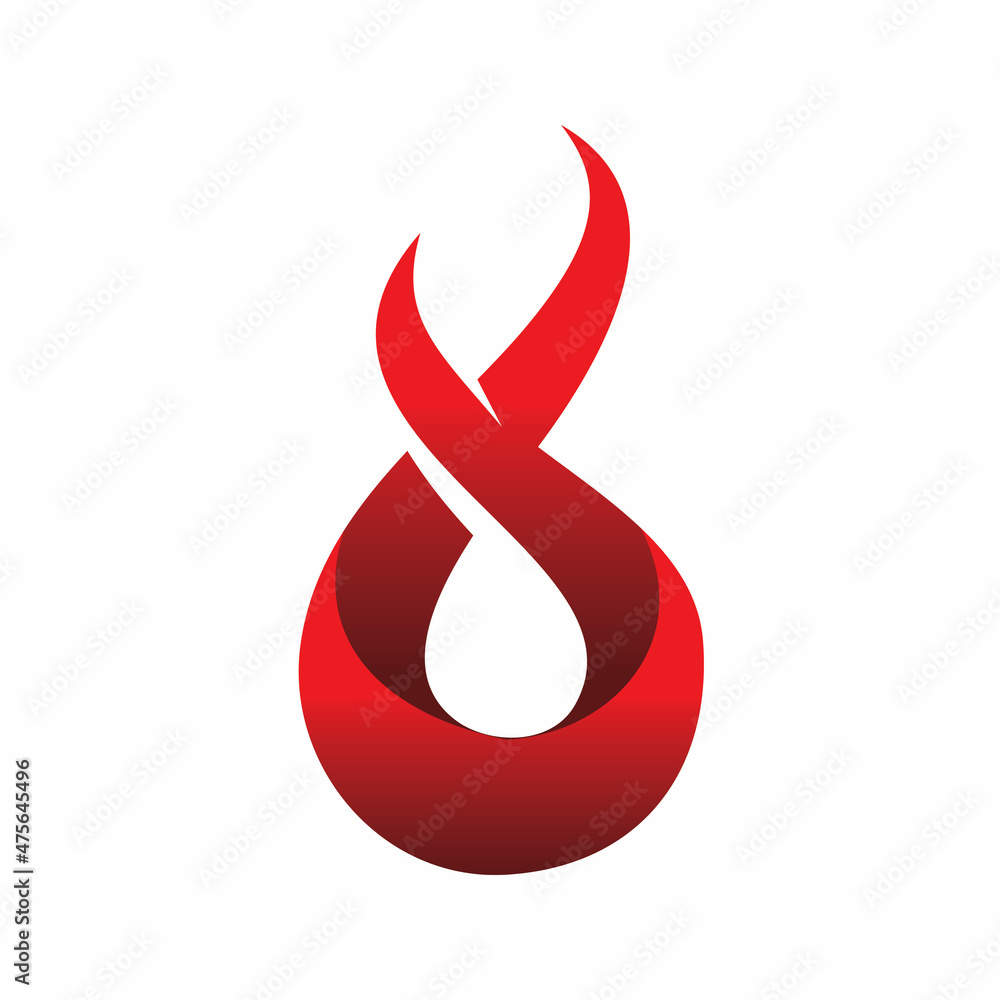 infinity fire flame logo design Stock-Vektorgrafik | Adobe Stock