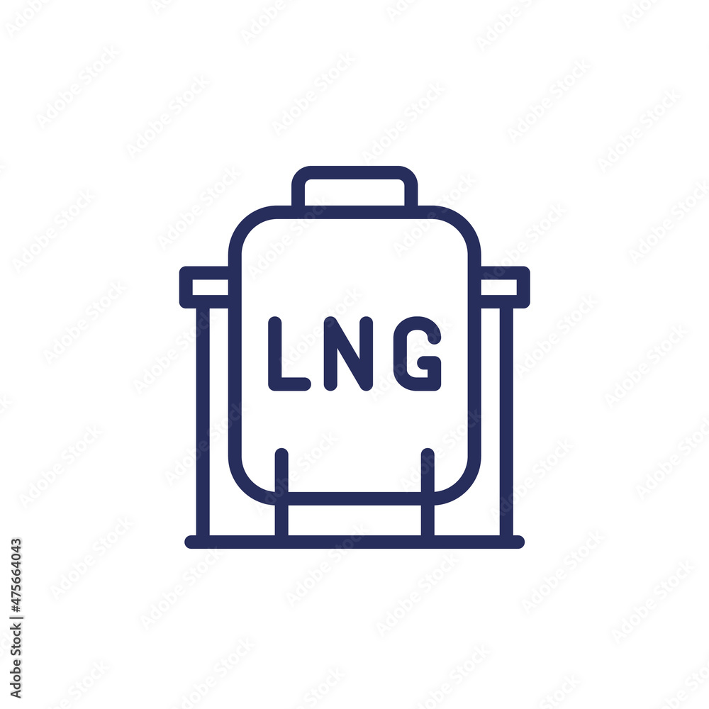 lng tank line icon on white Stock Vector | Adobe Stock