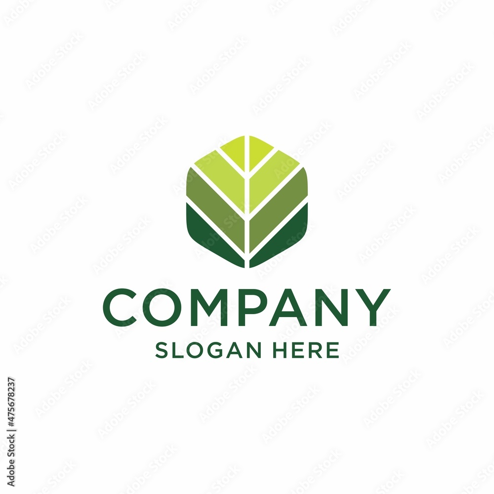Leaf logo design inspiration Stock Vector | Adobe Stock