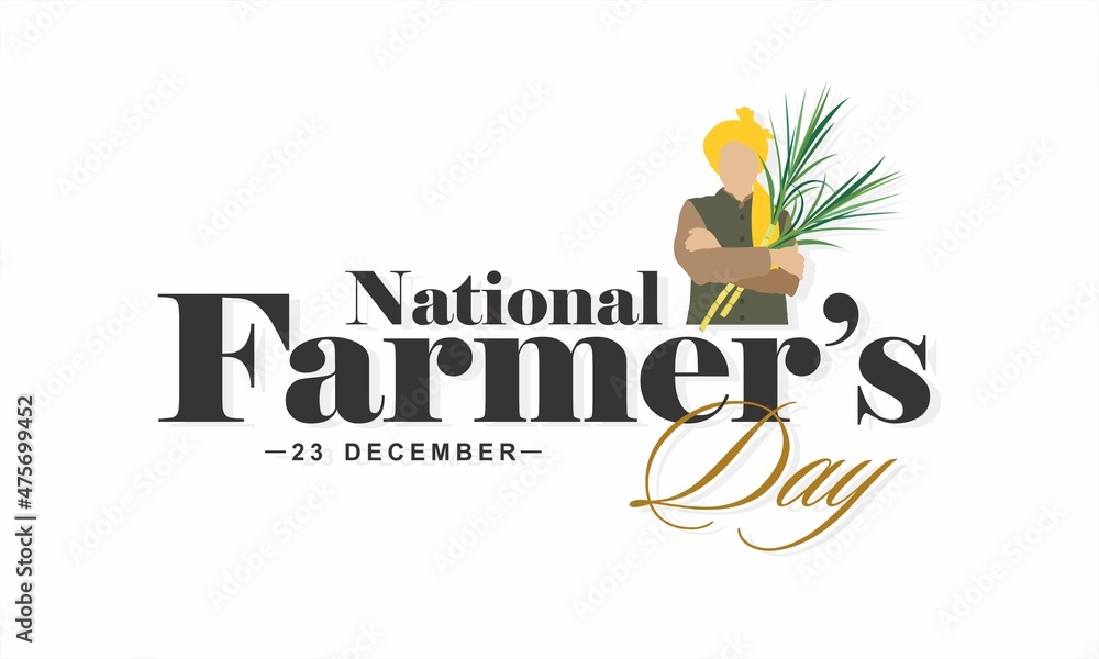 Creative Template Design for National Farmers Day. Typographic Banner ...