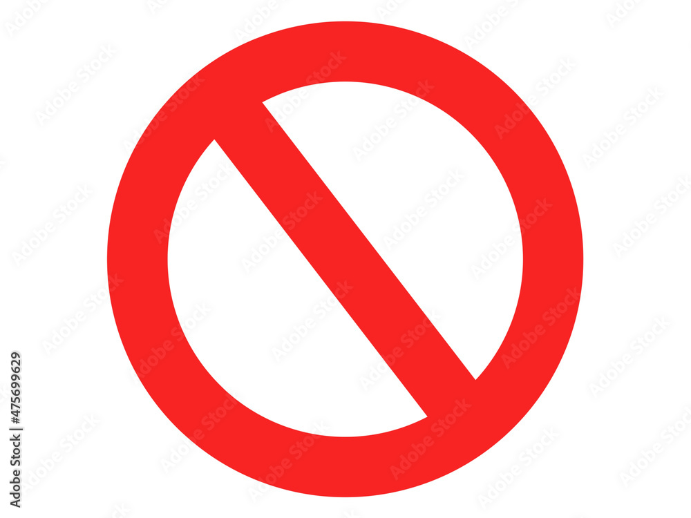 prohibition symbol, red circle, illustration image Stock Illustration ...
