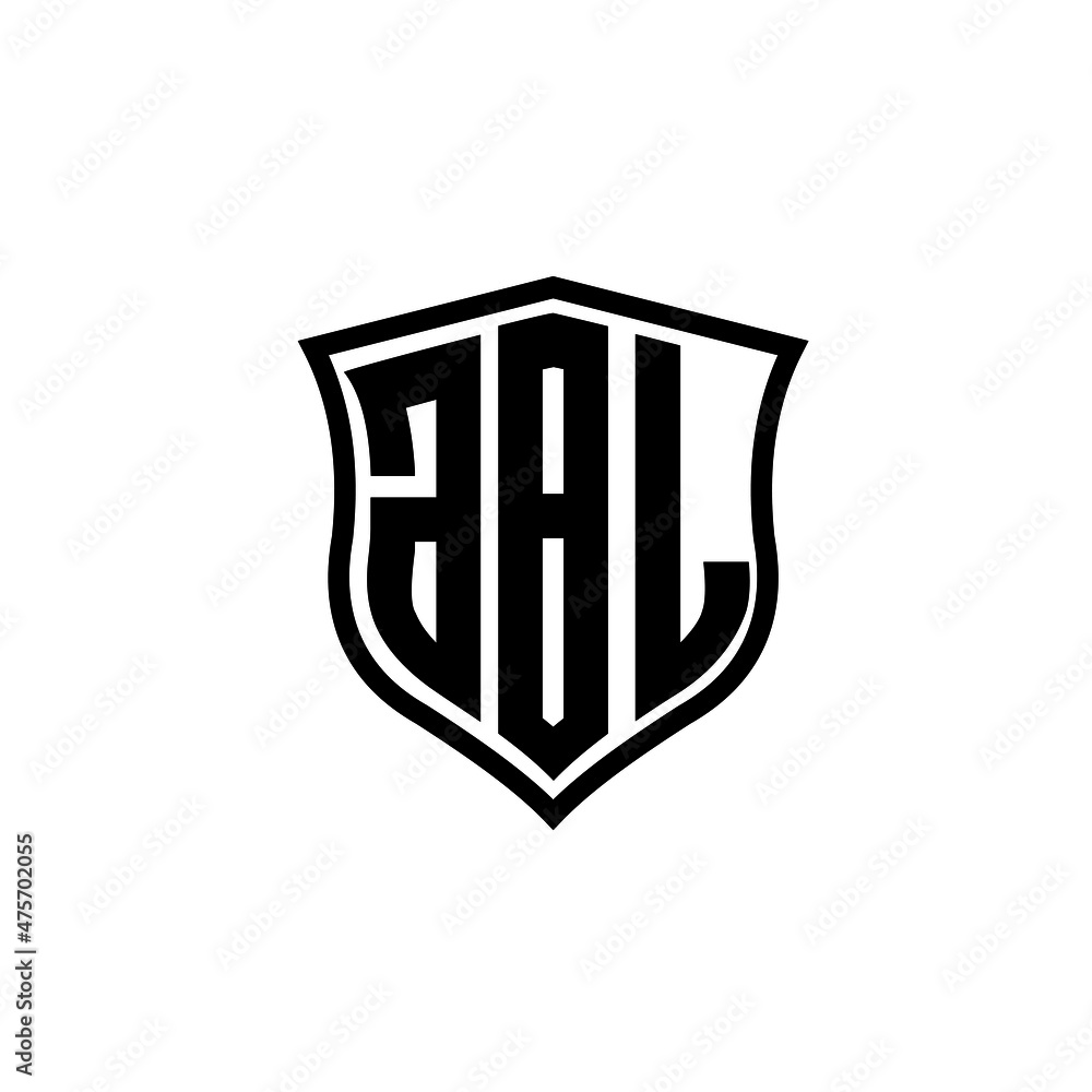 GBL letter logo design with white background in illustrator, vector ...