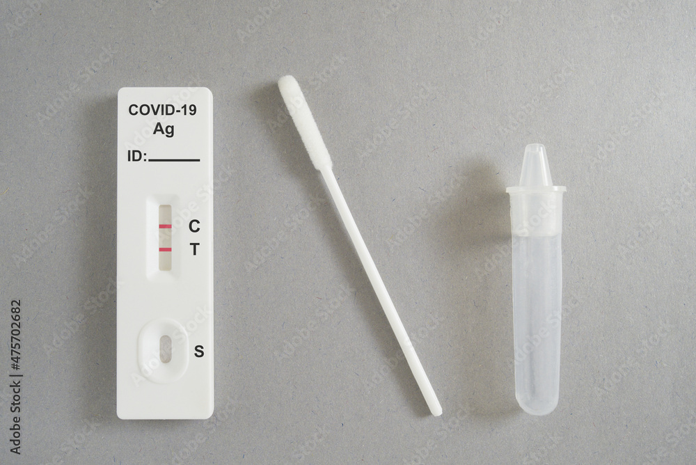 Rapid antigen test kit with positive result during swab COVID 19 ...
