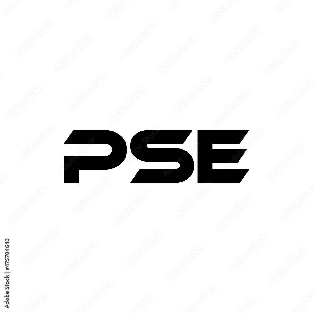 PSE letter logo design with white background in illustrator, vector ...
