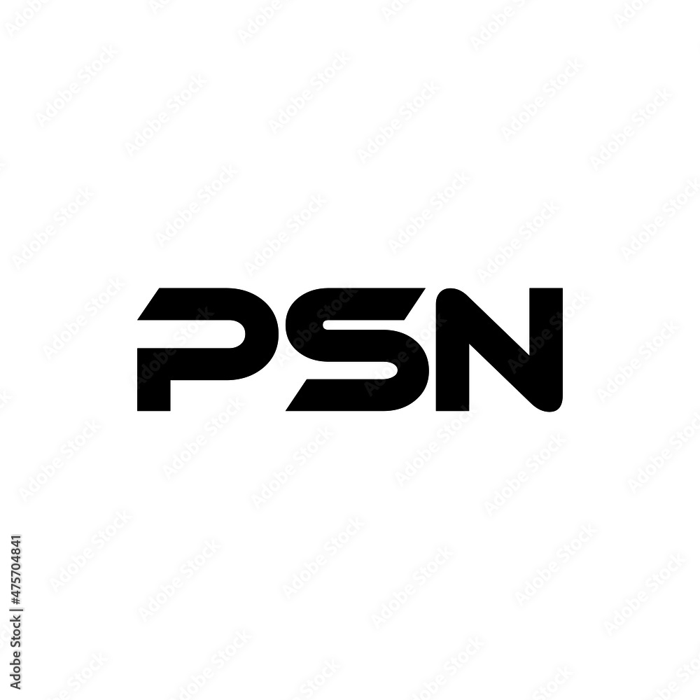 Vetor do Stock: PSN letter logo design with white background in ...