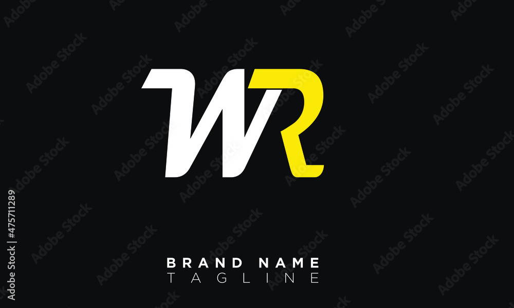 Alphabet letters Initials Monogram logo WR, RW, W and R Stock Vector ...