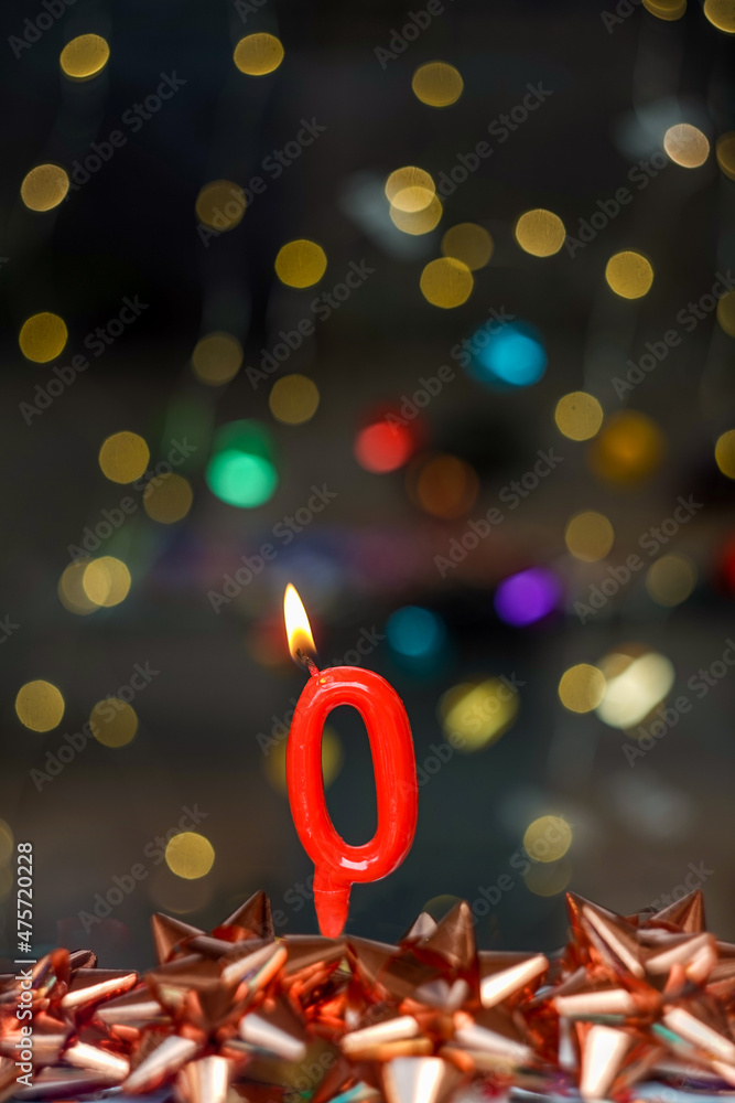 Number 0 Joyful greeting card for birthdays or anniversaries. This ...