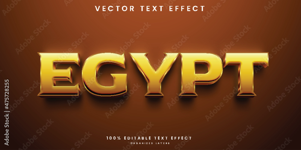 Egypt text effect template Stock Vector | Adobe Stock