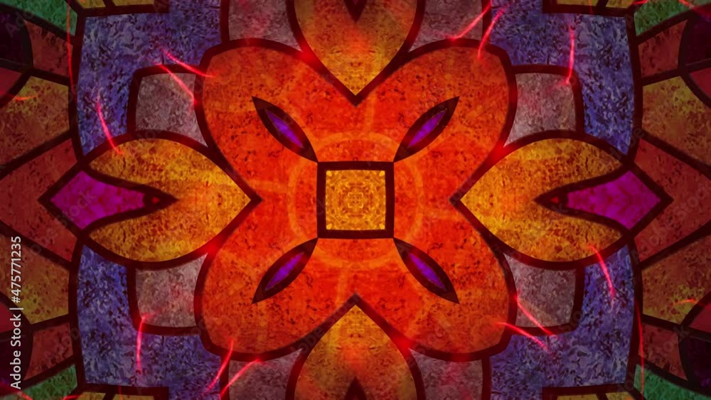 Christmas party background with stained glass window. Light. Seamless ...