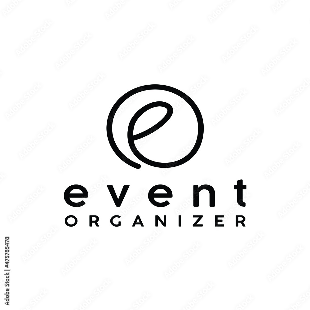letter eo, event organizer logo design vector Stock Vector | Adobe Stock
