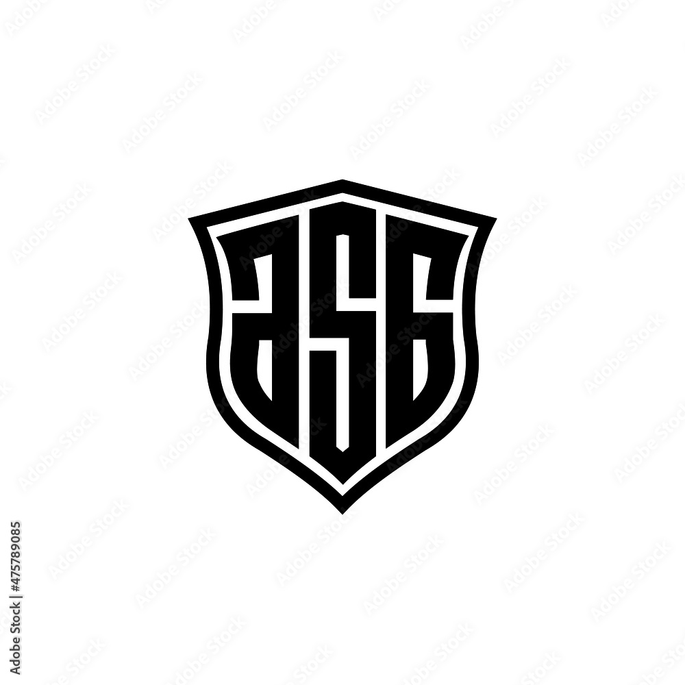GSG letter logo design with white background in illustrator, vector ...