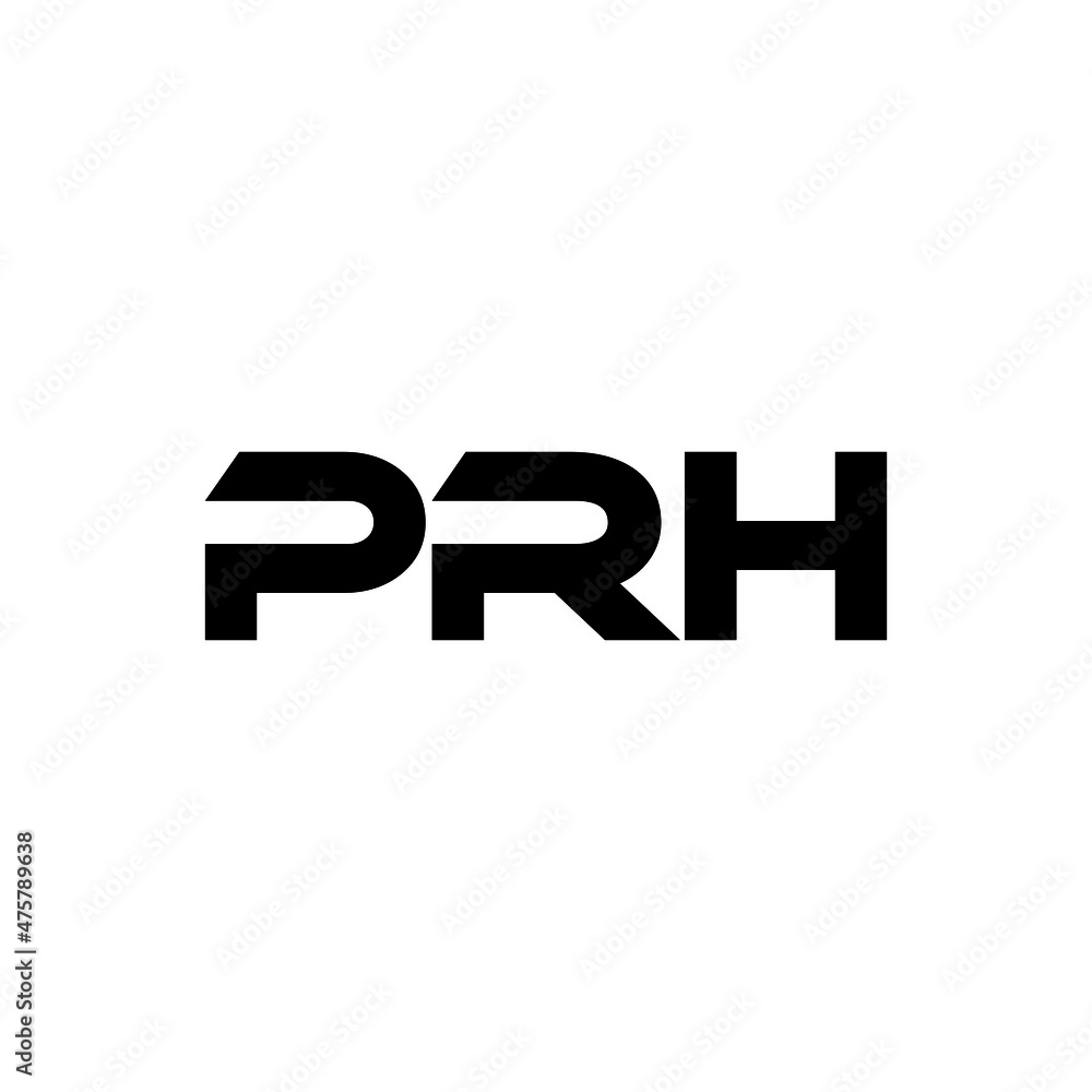 Vecteur Stock PRH letter logo design with white background in ...