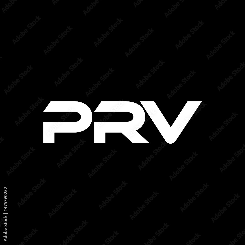 PRV letter logo design with black background in illustrator, vector ...