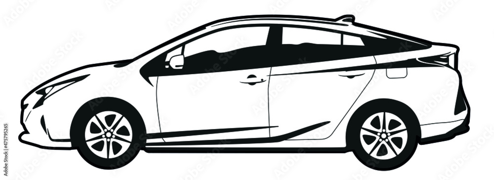 popular Hybrid car Vector illustration isolated on whitepopular Hybrid ...