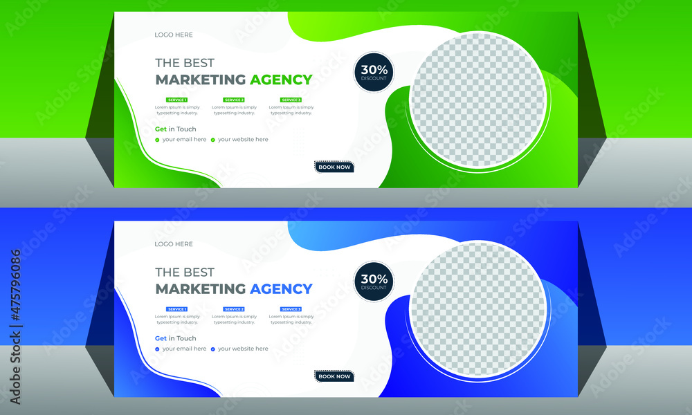 Facebook cover template for social media. Banner layout for Facebook ...