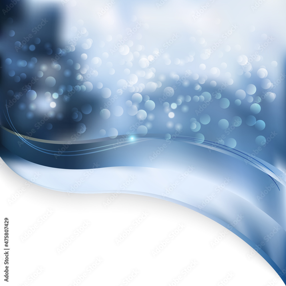 Abstract Blue and White Wave Border Folder Background Stock Vector ...