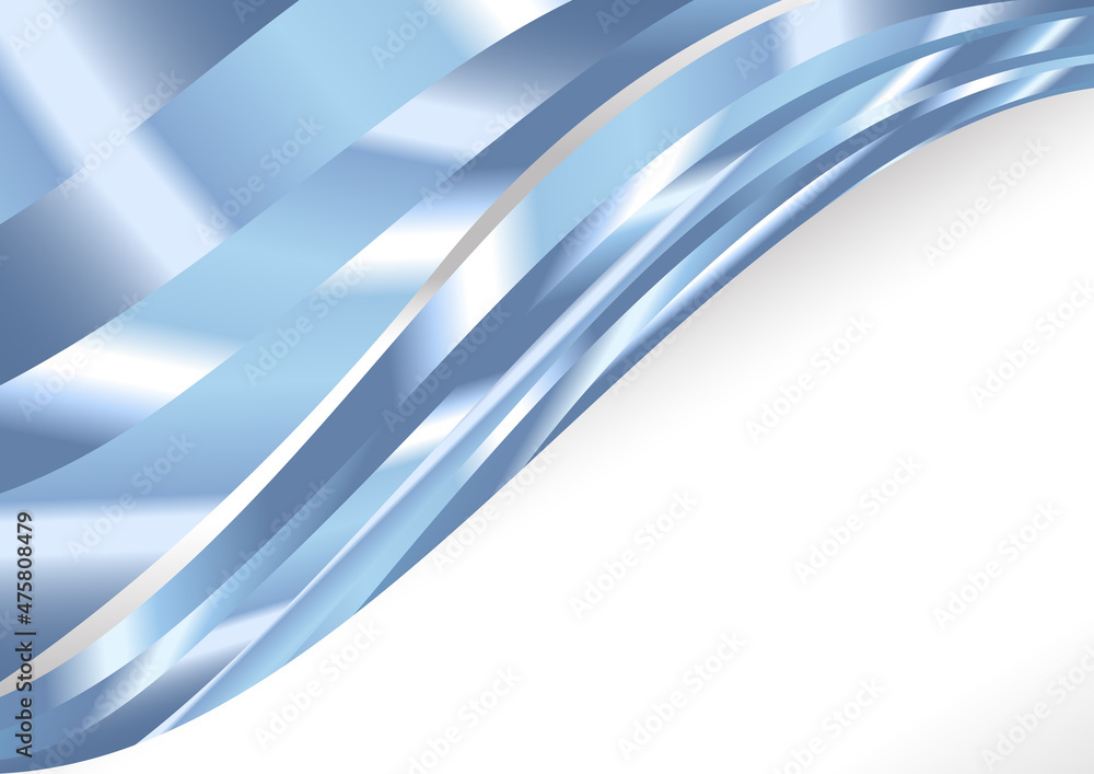 Abstract Blue and White Wavy Background with Space for Your Text Vector ...
