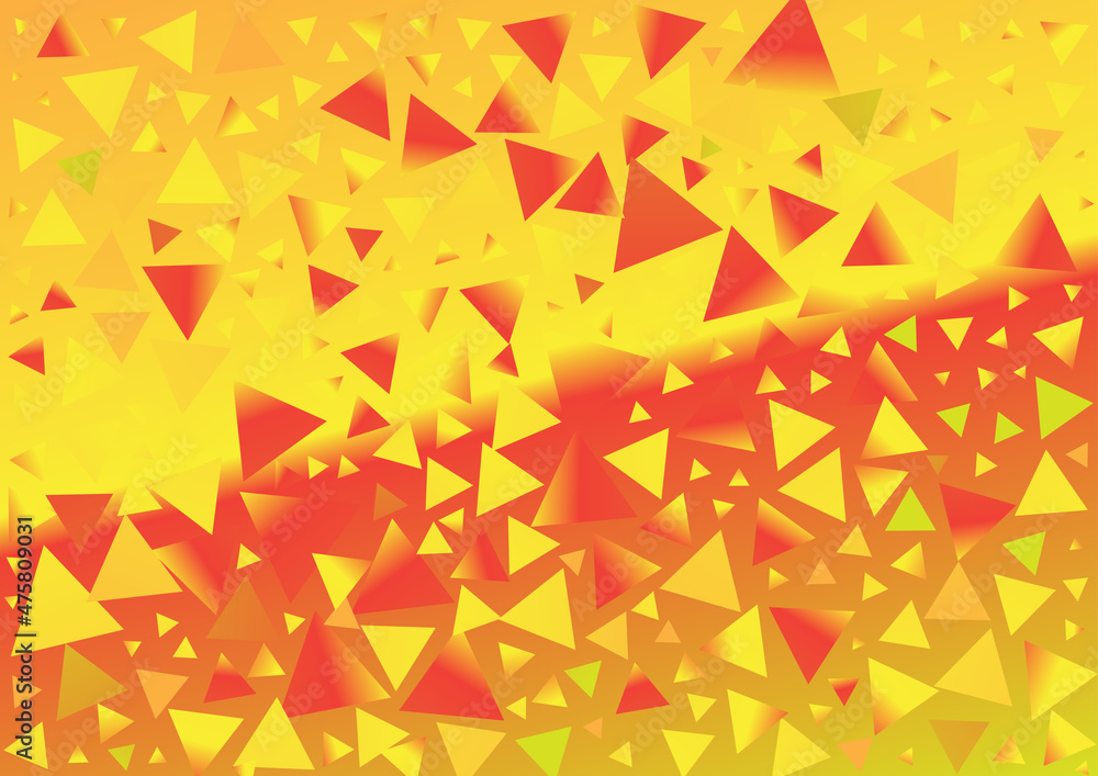 Abstract Red and Yellow Gradient Triangle Background Vector Image Stock ...