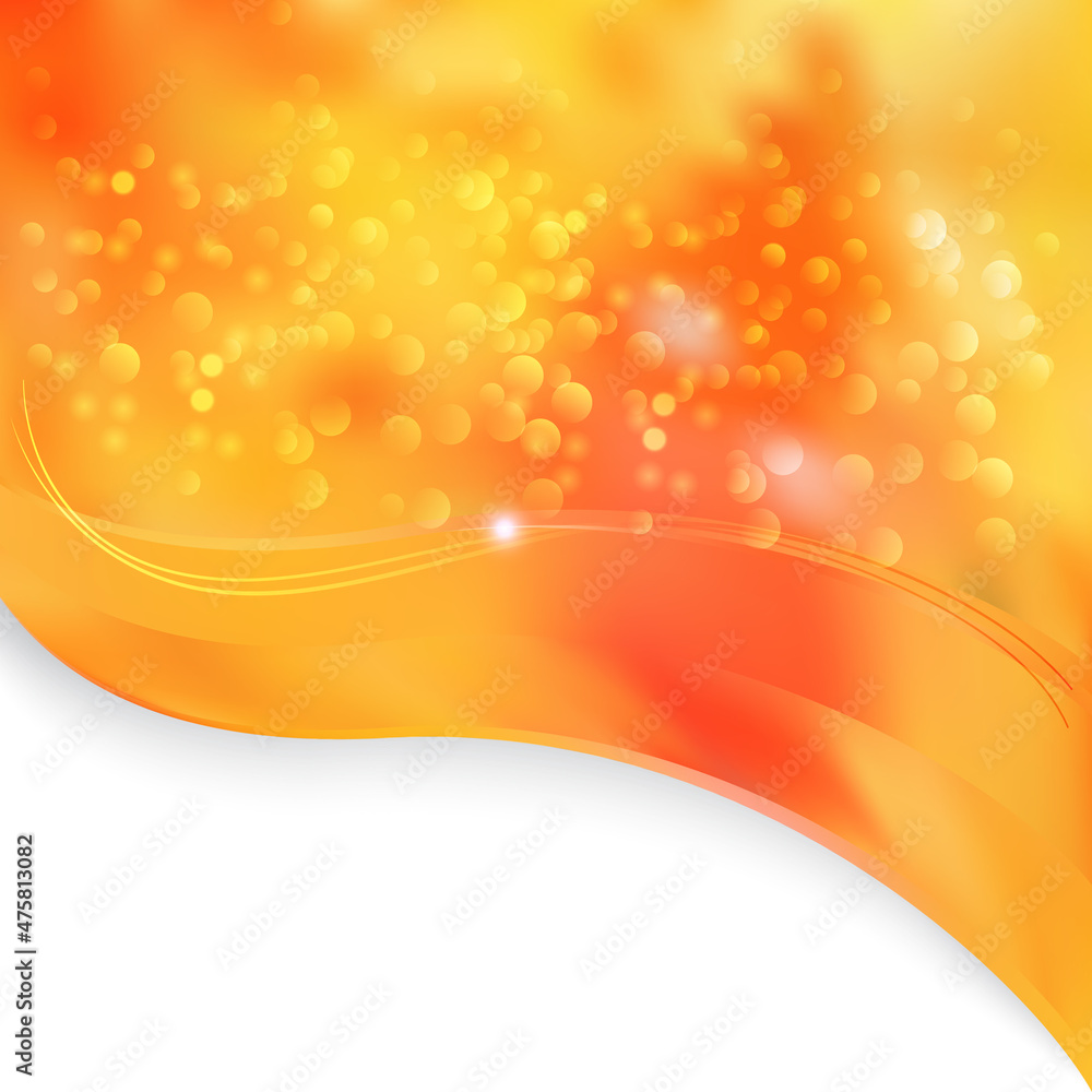 Orange Wave Border Folder Background Vector Eps Stock Vector | Adobe Stock