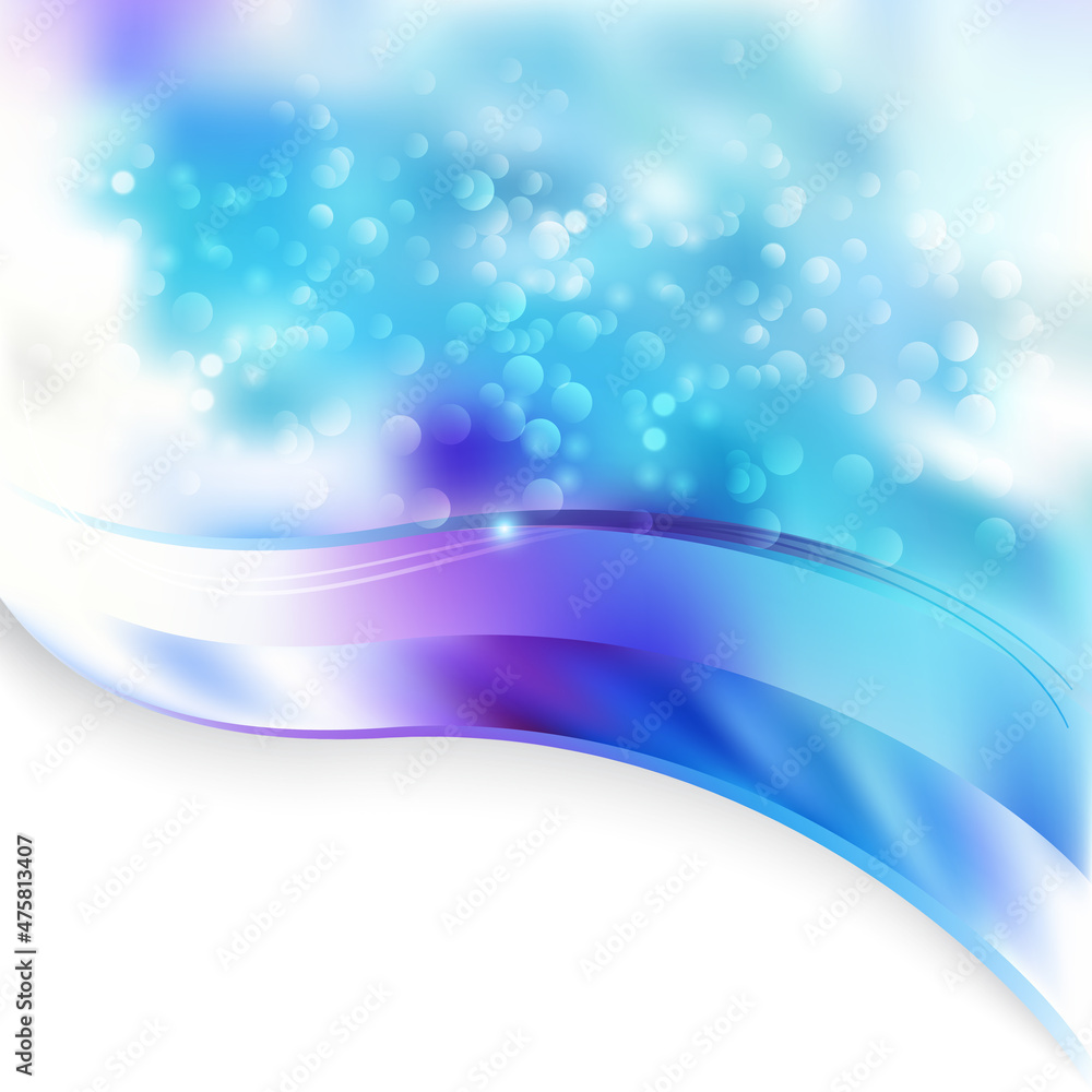 Abstract Blue Purple and White Wave Border Folder Background Vector ...