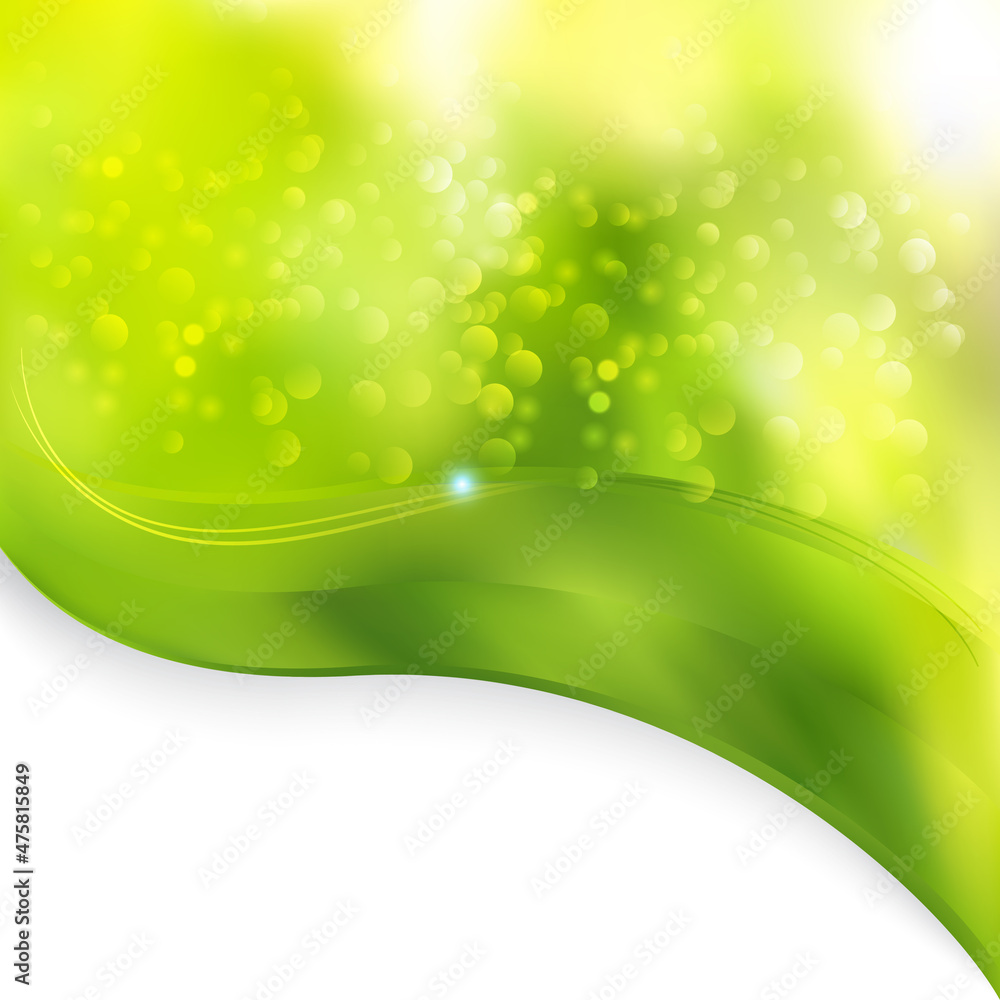 Green and Yellow Wave Border Presentation Background Stock Vector ...