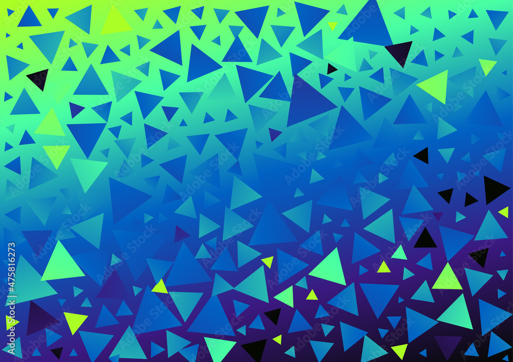 Blue and Green Gradient Triangle Background Stock Vector | Adobe Stock