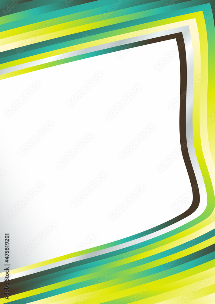 Blue Green and Yellow Border Frame Background Graphic Stock Vector ...