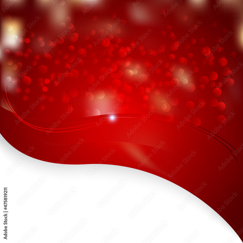 Abstract Red Wave Border Folder Background Stock Vector | Adobe Stock