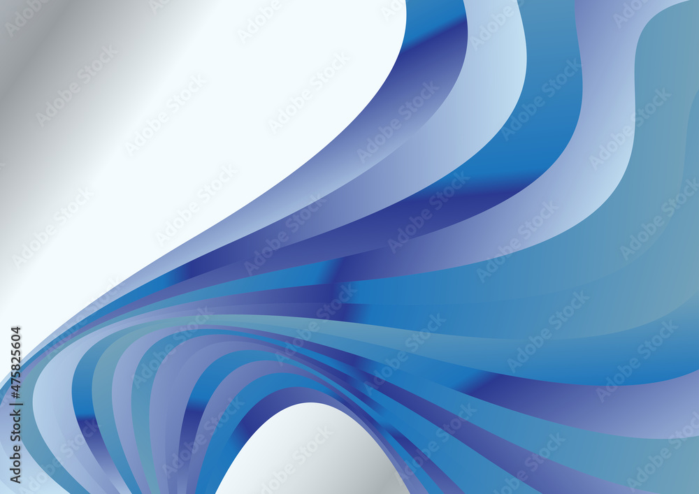 Blue Gradient Wavy Background Vector Eps Stock Vector | Adobe Stock
