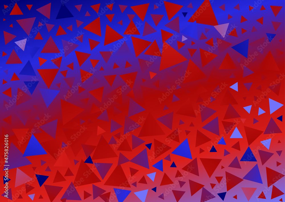 Red and Blue Gradient Geometric Triangle Background Stock Vector ...