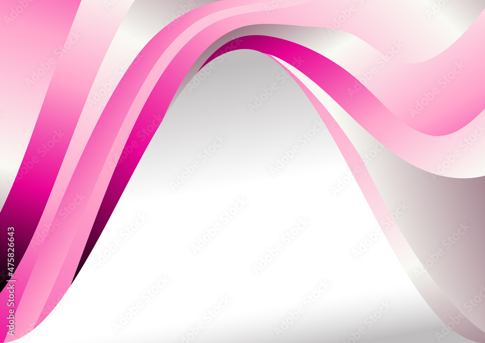 Pink and White Wavy Background with Copy Space for Your Text Vector ...