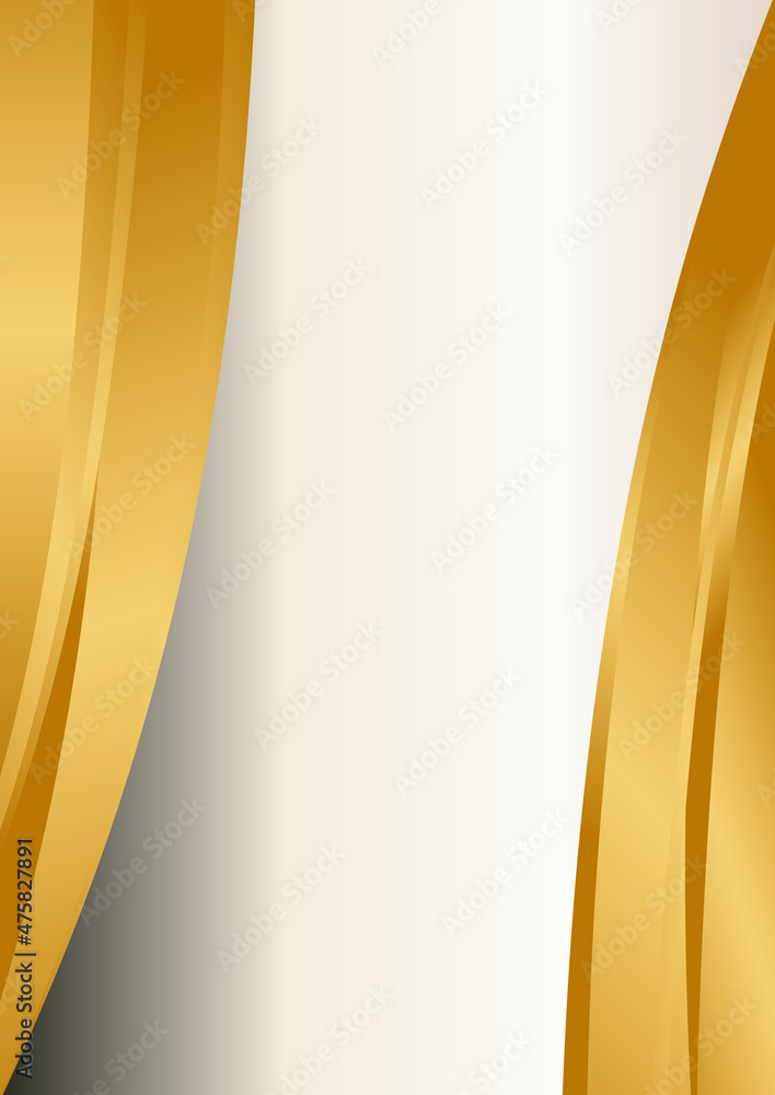 Abstract Gold Vertical Wave Business Presentation Vector Art Stock ...