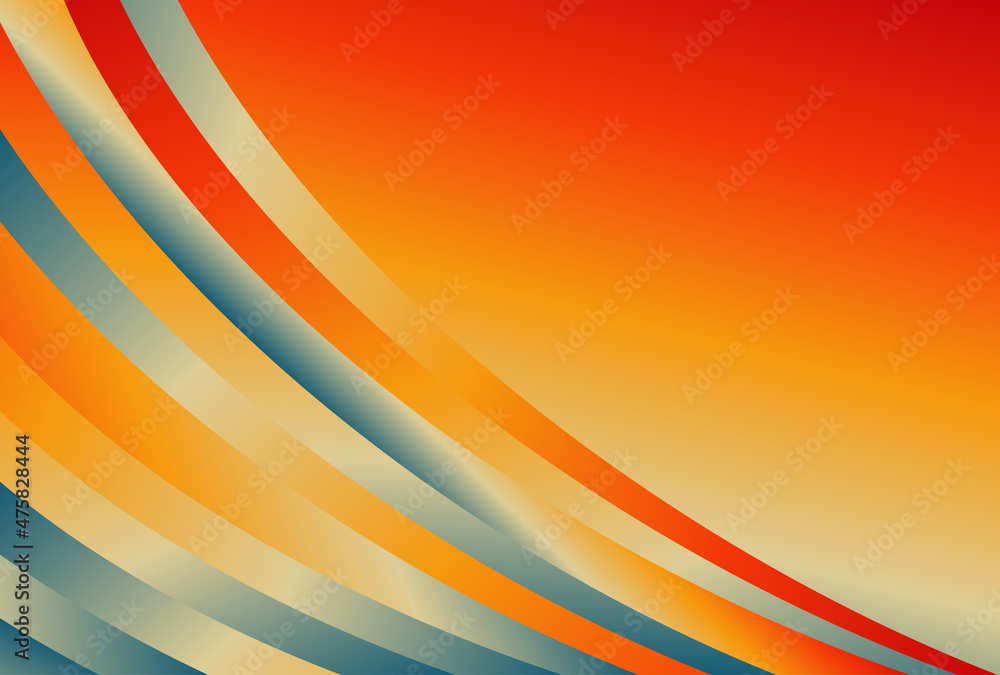 Red Orange and Blue Abstract Gradient Curve Background Stock Vector ...